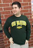 Wayne State Warriors Arch Mascot GREEN Long Sleeve T Shirt - 22782587
