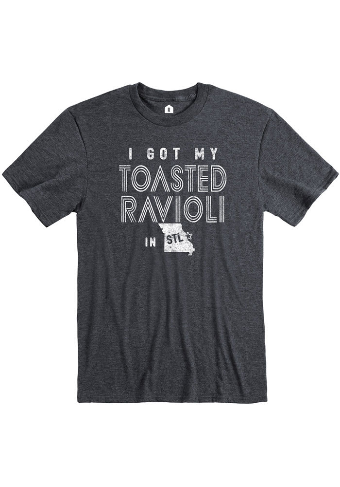 St Louis DARKGREY Toasted Ravioli Short Sleeve Fashion T Shirt - 22782866