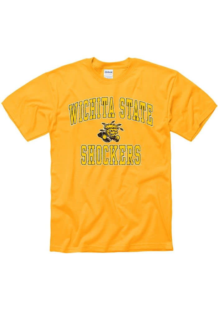 Wichita State Shockers GOLD Bold No1 Design Short Sleeve T Shirt - 22783388