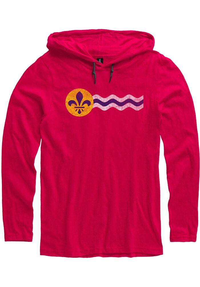 St Louis Mens Red St. Louis Flag Hoodie - 22783671