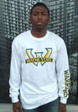 Wayne State Warriors Arch Mascot WHITE Long Sleeve T Shirt - 22783740