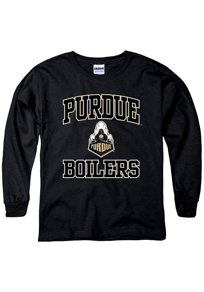 Purdue Boilermakers Youth BLACK No 1 Long Sleeve Tee - 22785885