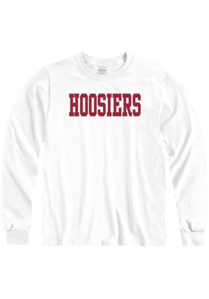 Indiana Hoosiers Arch Hoosier WHITE Long Sleeve T Shirt - 22785959