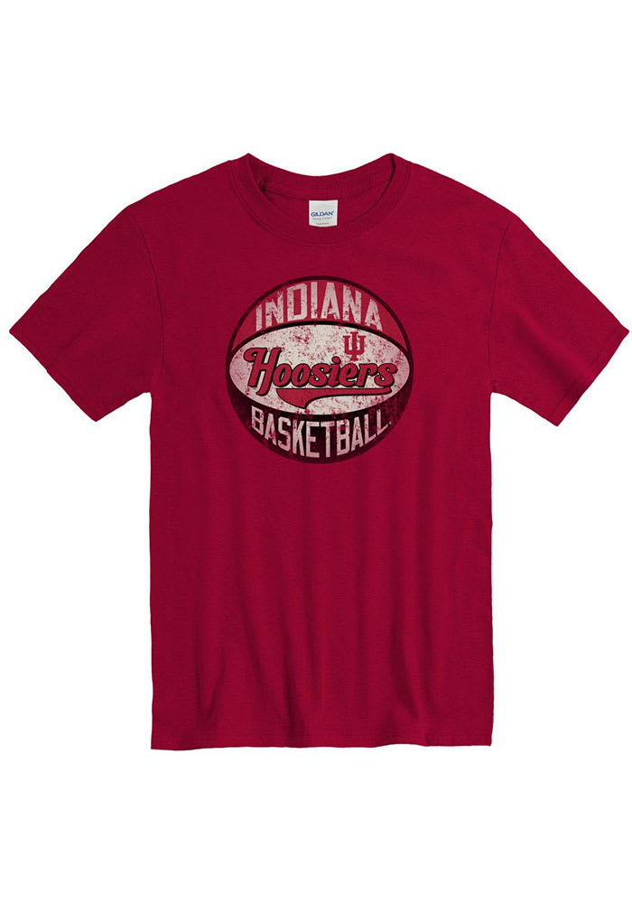 Indiana Hoosiers CRIMSON Basketball Net Short Sleeve T Shirt - 22785976