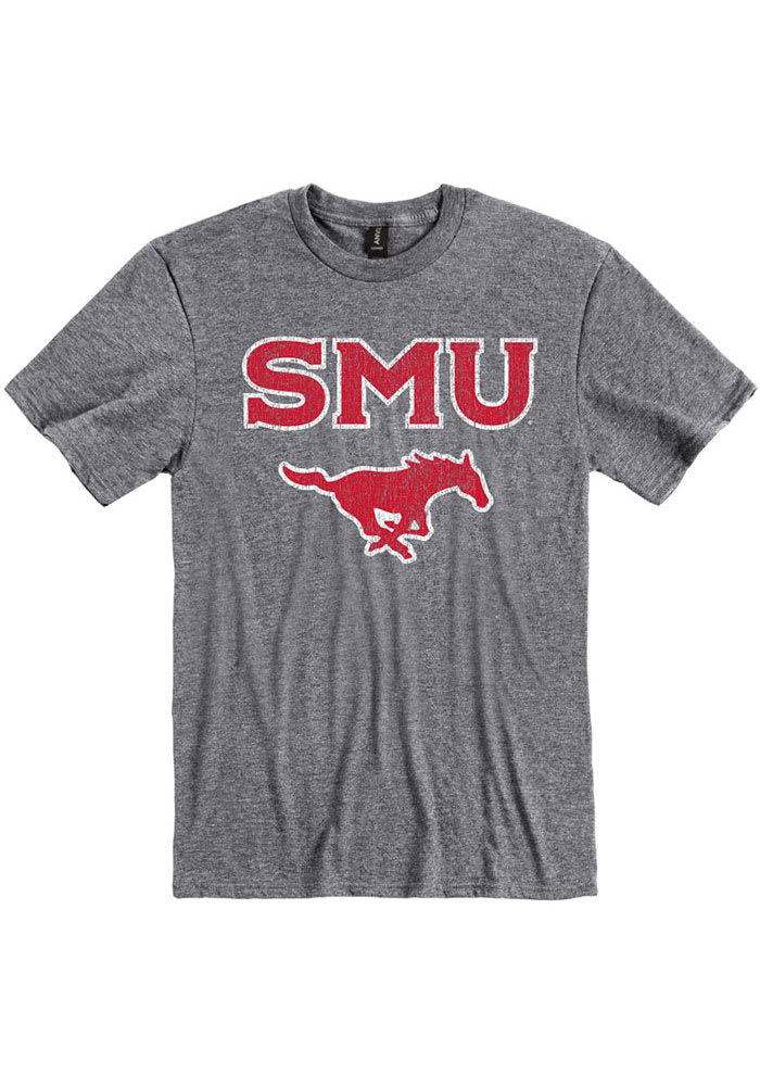 SMU Mustangs GRAPHITE ARCH Short Sleeve T Shirt - 22786099