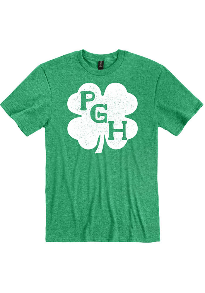 Pittsburgh GREEN PGH Shamrock Short Sleeve Fashion T Shirt - 22786635