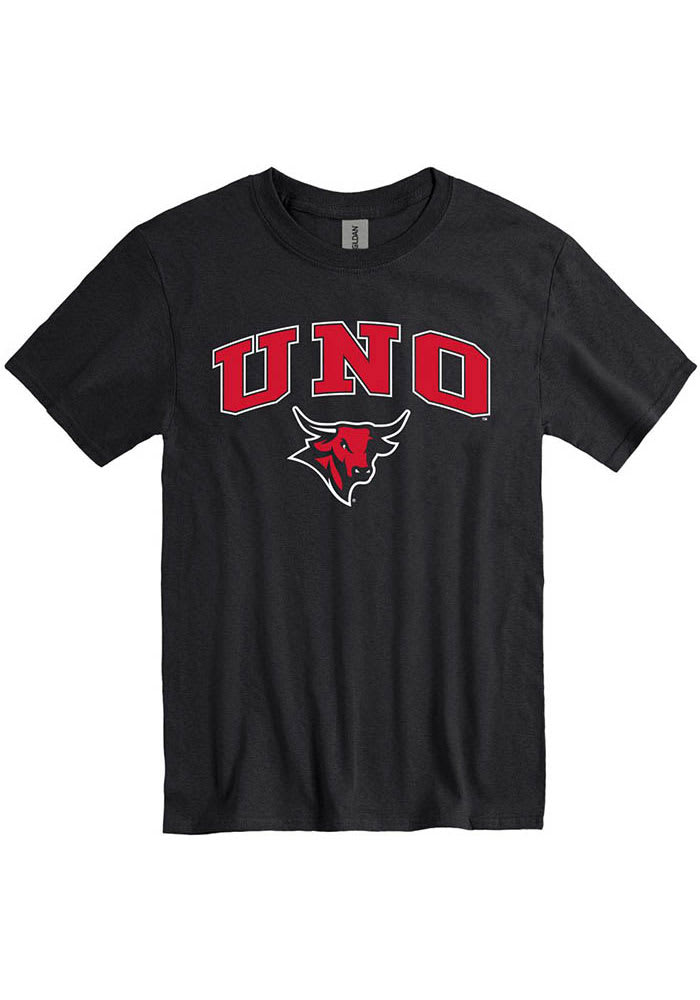 UNO Mavericks BLACK Arch Mascot Short Sleeve T Shirt - 22786857