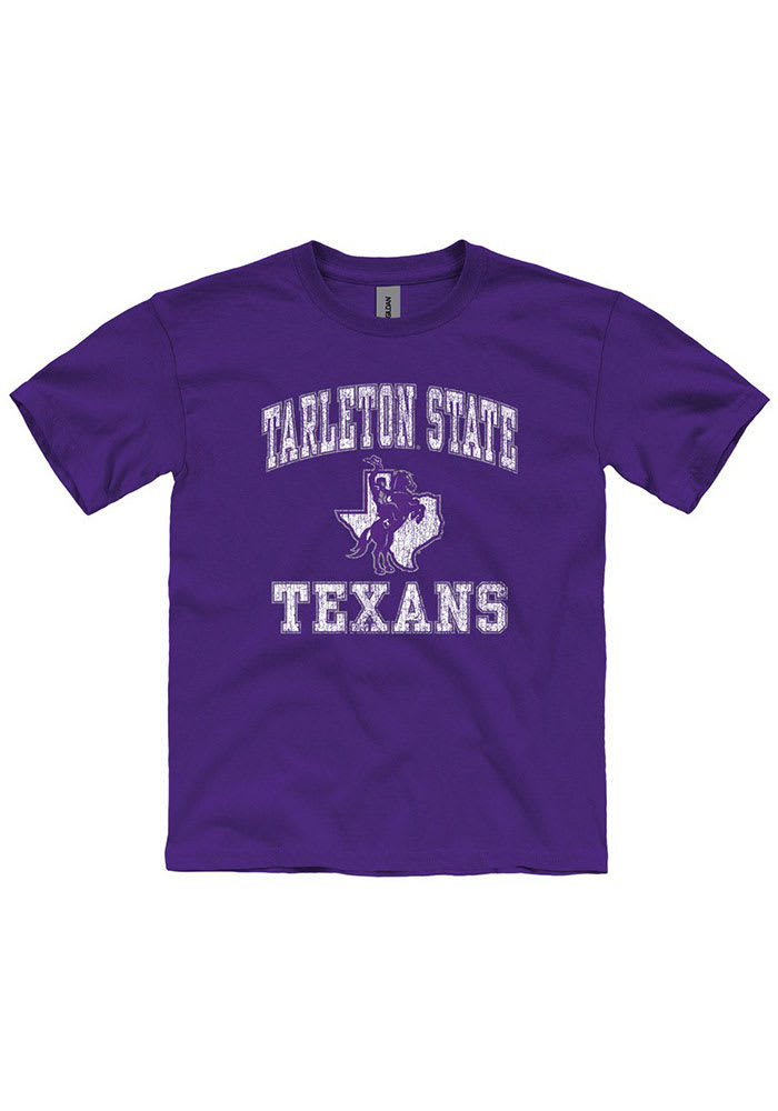 Tarleton State Texans Youth PURPLE Primary Logo Short Sleeve Tee - 22787000