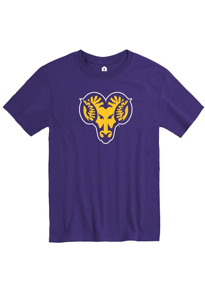Rally West Chester Golden Rams PURPLE Number One Graphic Short Sleeve T ...