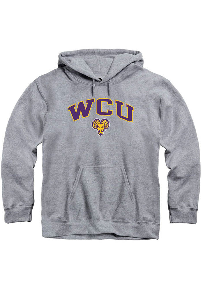 Rally West Chester Golden Rams Mens GREY Arch Mascot Hoodie - 22787117