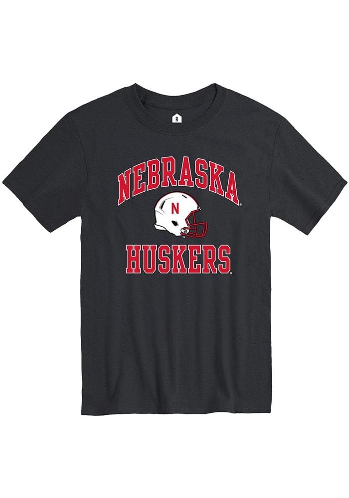 Rally BLACK Nebraska Cornhuskers Football Helmet Number One Short ...