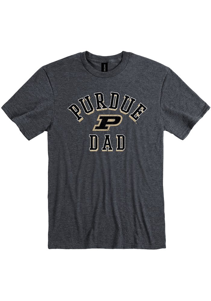 Purdue Boilermakers CHARCOAL Arch Dad Number One Short Sleeve T Shirt ...