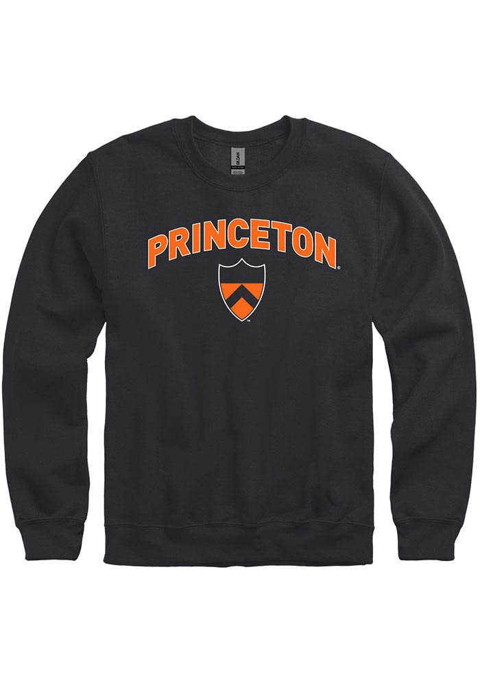 Princeton Tigers Mens Primary Logo Crew Sweatshirt - BLACK