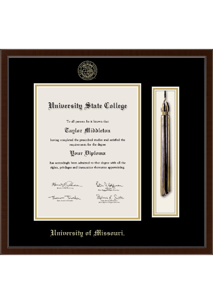 Missouri Tigers BROWN Delta Tassel Diploma Frame - 228952252