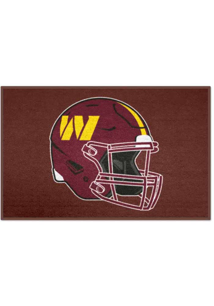 Washington Commanders Helmet Logo Interior Rug BURGUNDY - 22952124