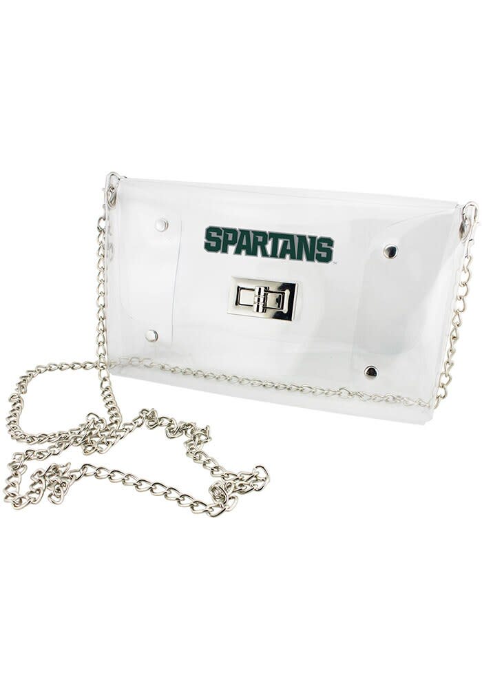 Michigan State Spartans CLEAR Stadium Approved Envelope Clear Tote ...