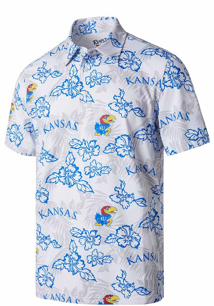 Reyn Spooner Kansas Jayhawks Mens WHITE Pua Short Sleeve - 23050107