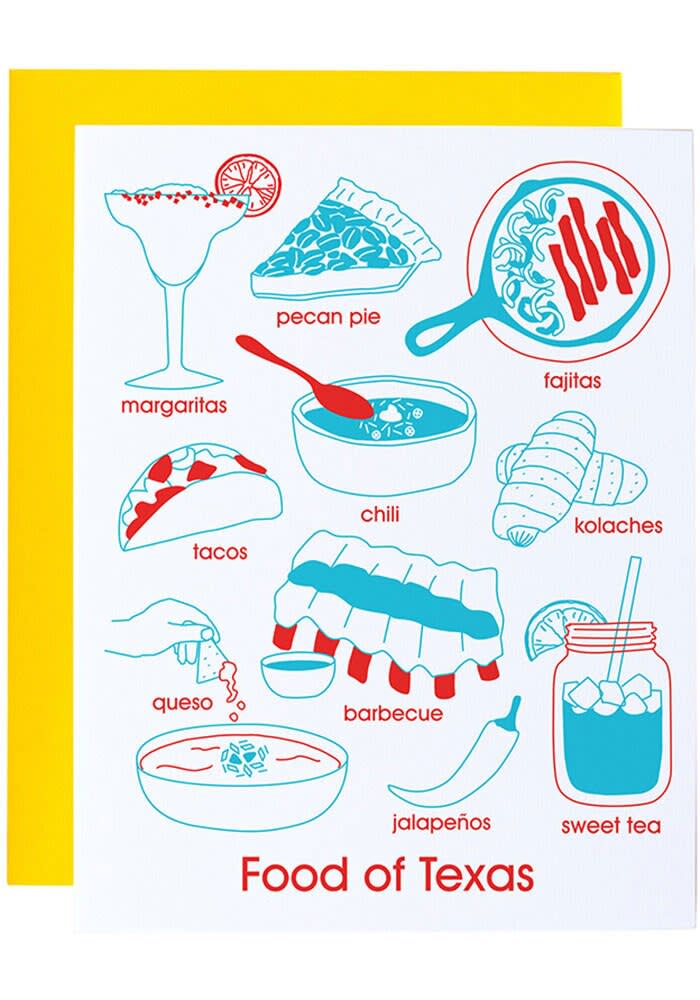 Texas Red State Foods Design Postcard - 2310102