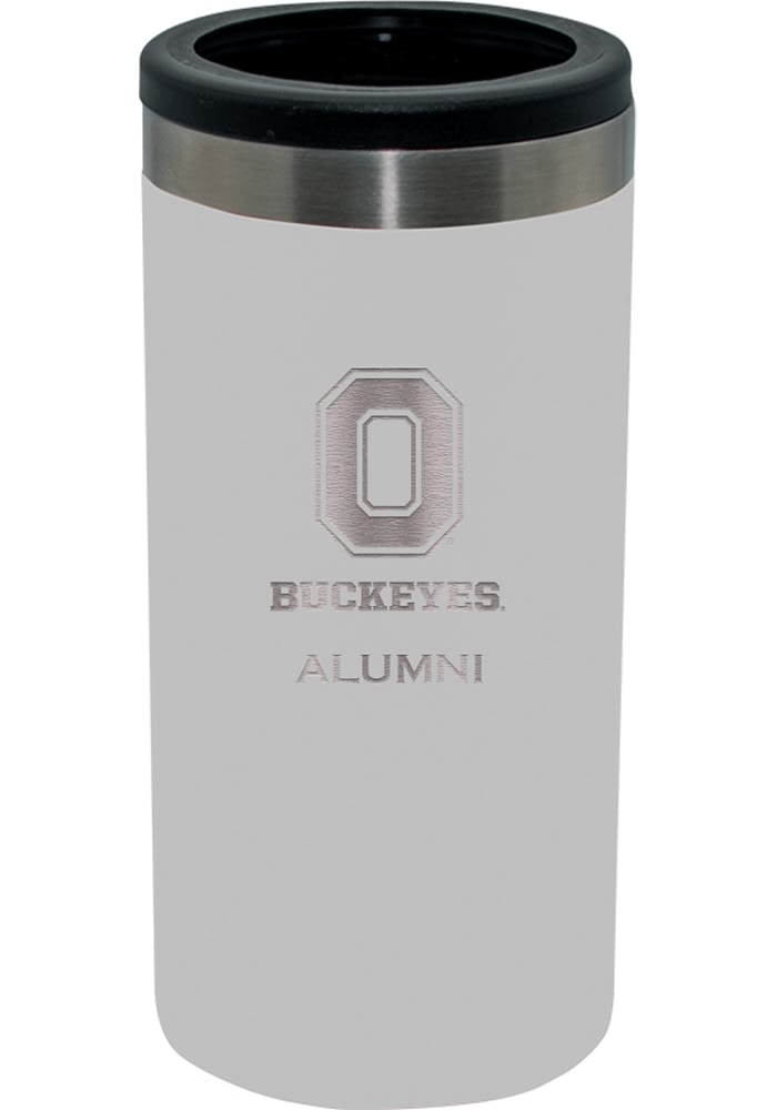 Ohio State Buckeyes White Alumni 12oz Slim Stainless Steel Coolie - 2310667