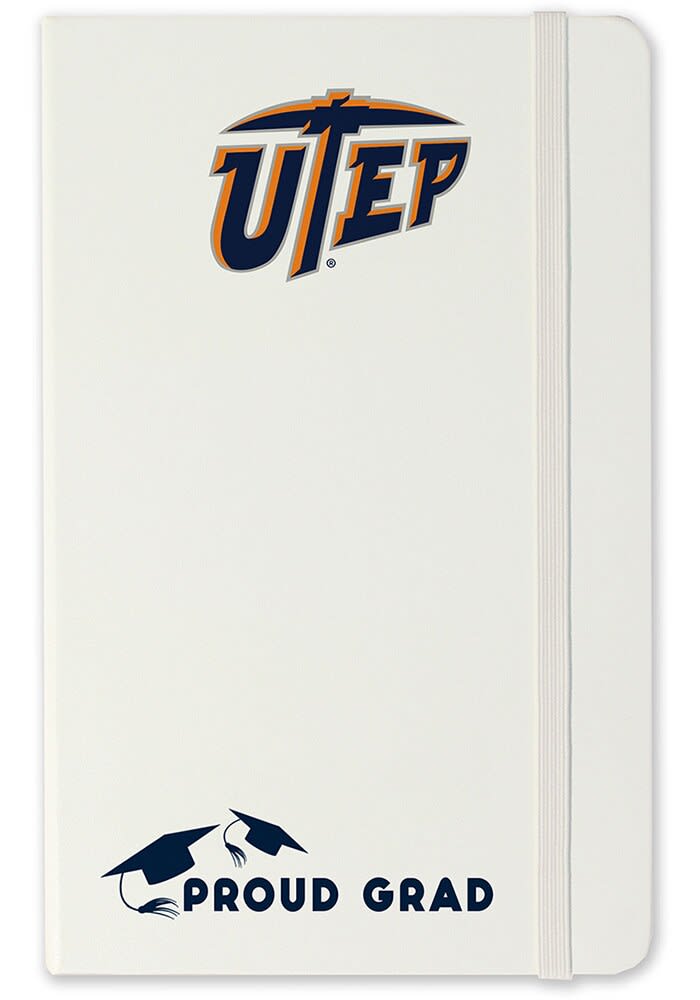 UTEP Miners White Proud Grad team logo Notebook and Folder - 2320046