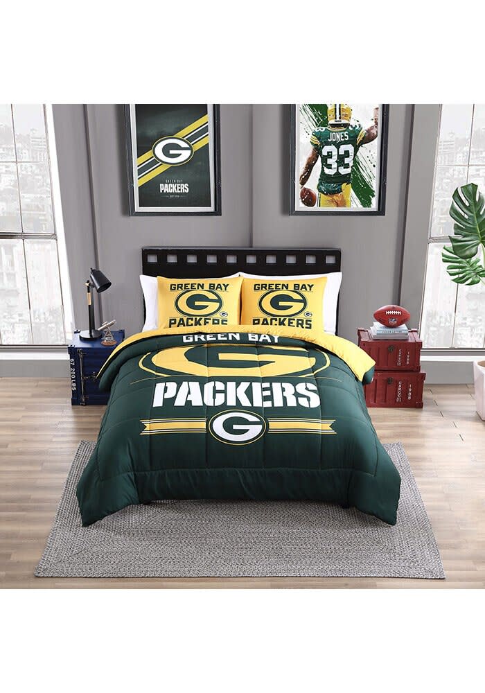 Green Bay Packers GREEN Command Full/Queen Set Comforter - 23230107