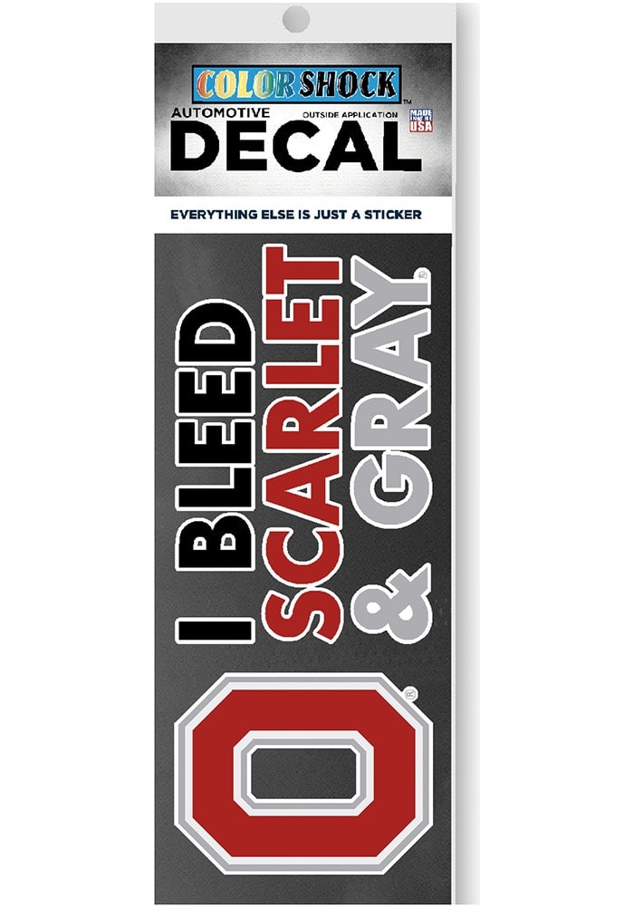 Red Ohio State Buckeyes Block O Decal - 2340032