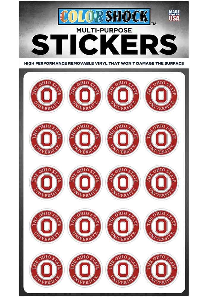 Ohio State Buckeyes Red Block O Seal Stickers - 2340101