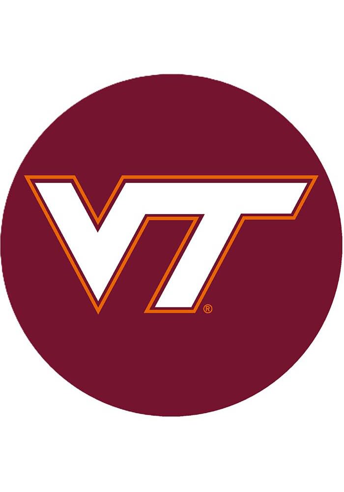 Virginia Tech Hokies MAROON Main 3in Button - 2340311