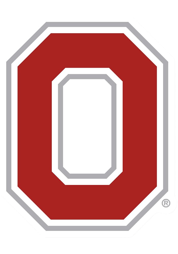 Ohio State Buckeyes Red 6in Main Mark Magnet - 2340524