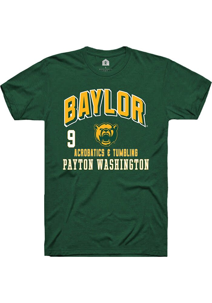 Payton Washington Baylor Bears GREEN NIL Arch Logo Short Sleeve Player ...