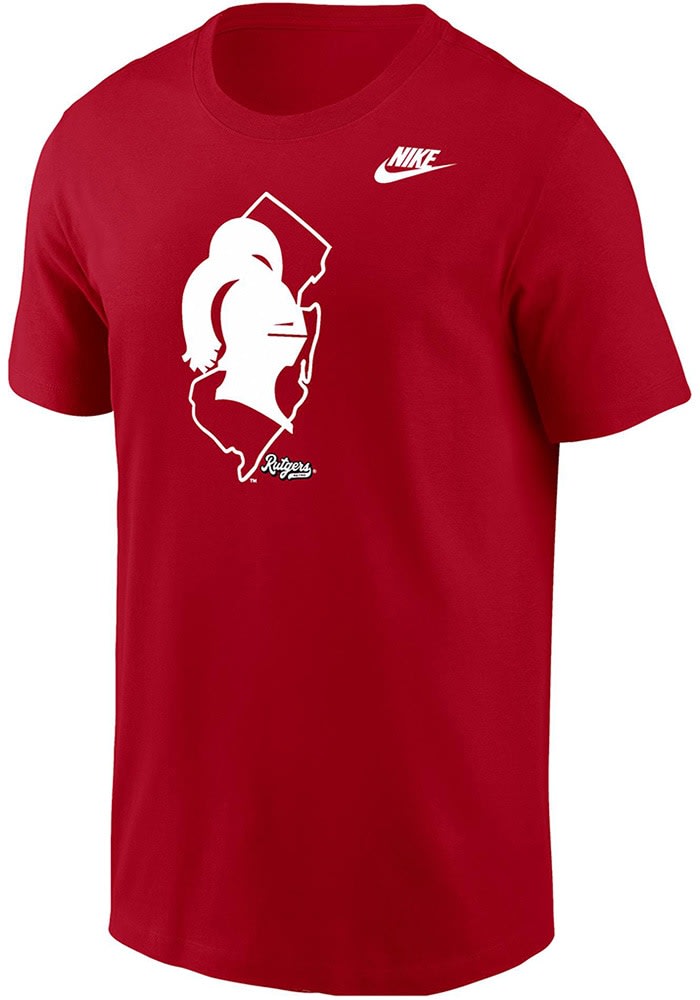 Nike Rutgers Scarlet Knights Red Knight Outline Core Short Sleeve T ...