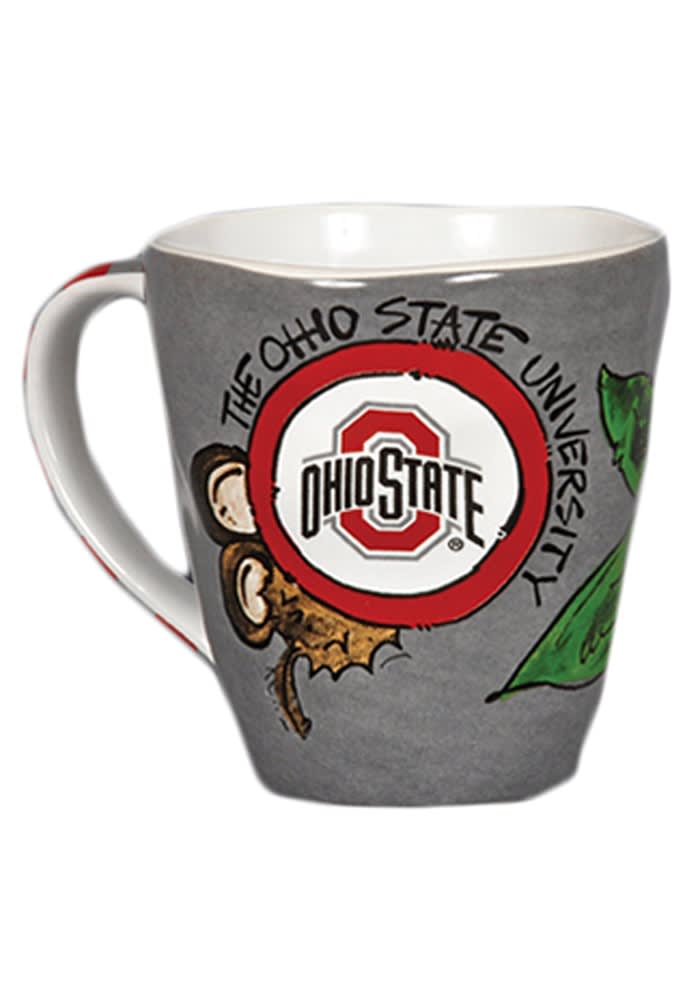 Ohio State Buckeyes GRAY 16oz Painted Scene Ceramic Mug - 24010055