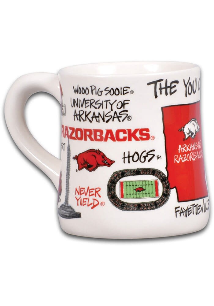 Arkansas Razorbacks Red 20oz Campus Icons Ceramic Mug - 24010324