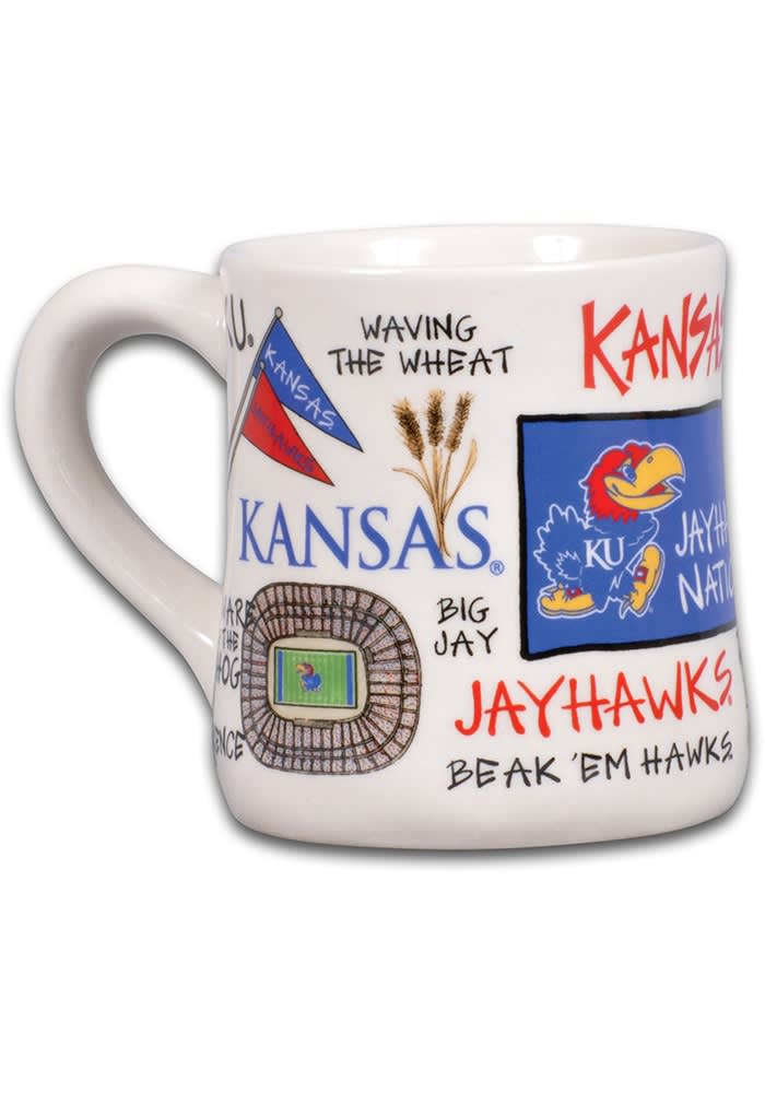 Kansas Jayhawks Blue 20oz Campus Icons Ceramic Mug - 24010342