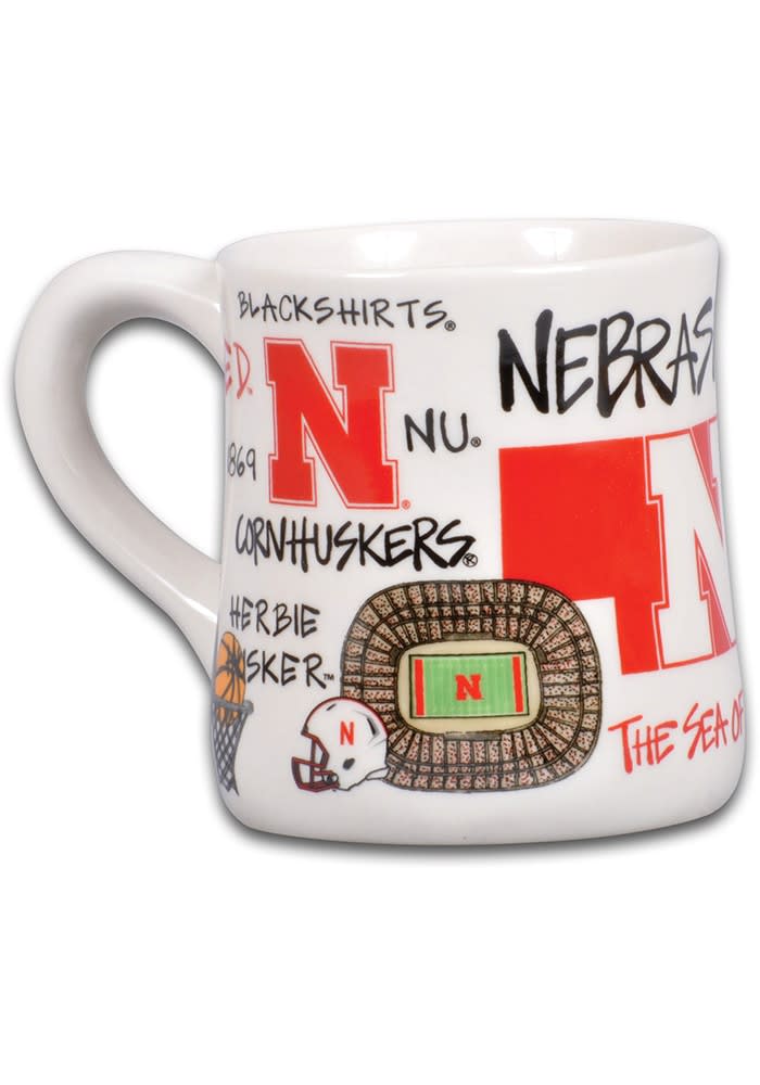 Nebraska Cornhuskers Red 20oz Campus Icons Ceramic Mug - 24010475