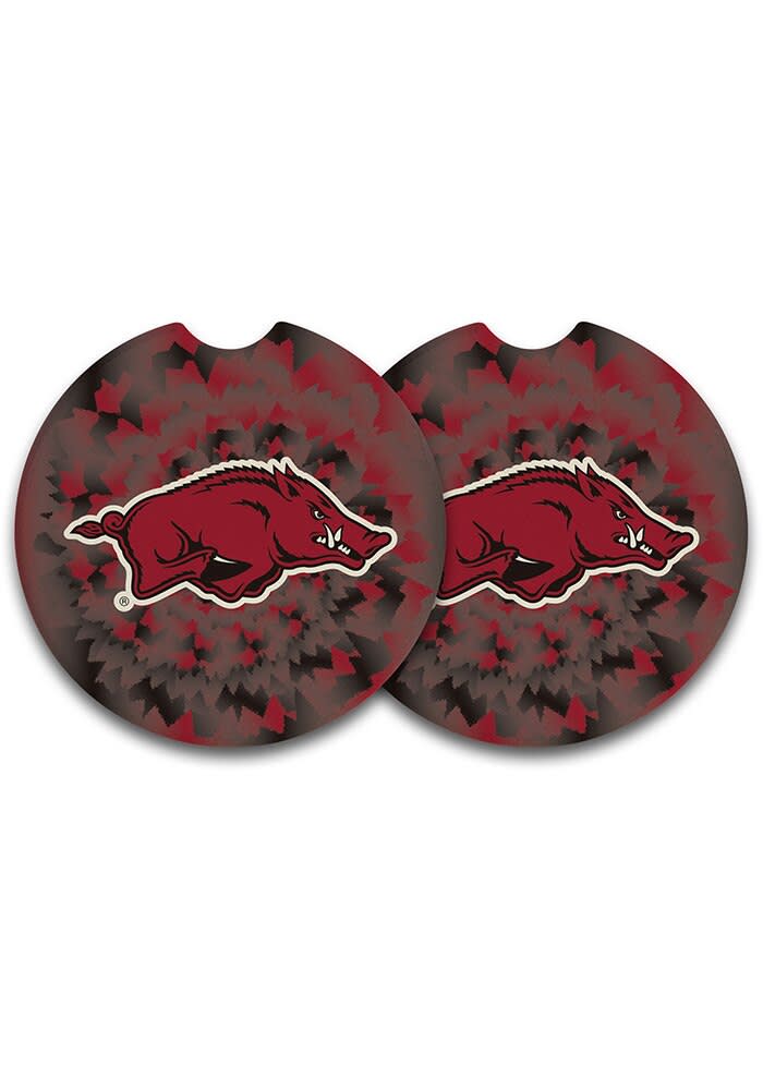 Arkansas Razorbacks Red Set of 2 Car Coaster - 24010604