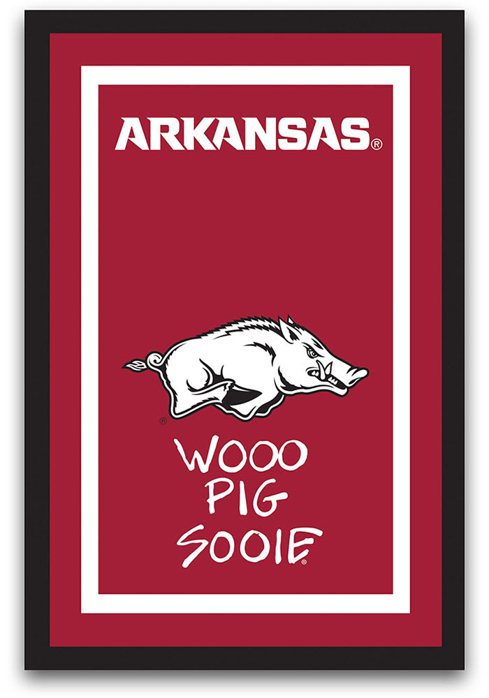 Arkansas Razorbacks Red Wordmark 2-Sided Garden Flag - 24010619