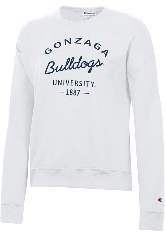 Gonzaga Bulldogs Champion Crew Sweatshirt Womens White Powerblend Long ...