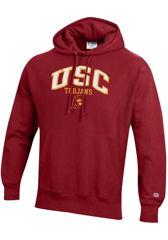 Champion USC Trojans Mens CARDINAL Reverse Weave Hoodie - 24261169