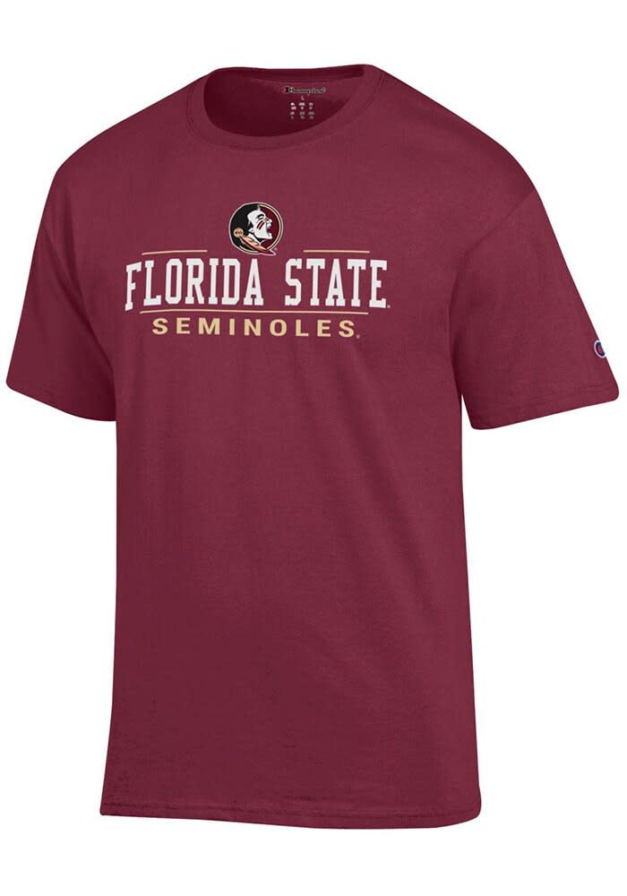 Champion Florida State Seminoles GARNET Jersey Short Sleeve T Shirt ...