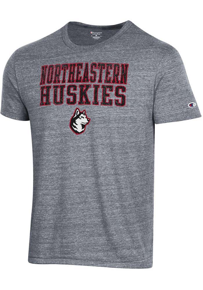 Champion Northeastern Huskies GUNSMOKE Tri-Blend Short Sleeve Fashion T ...