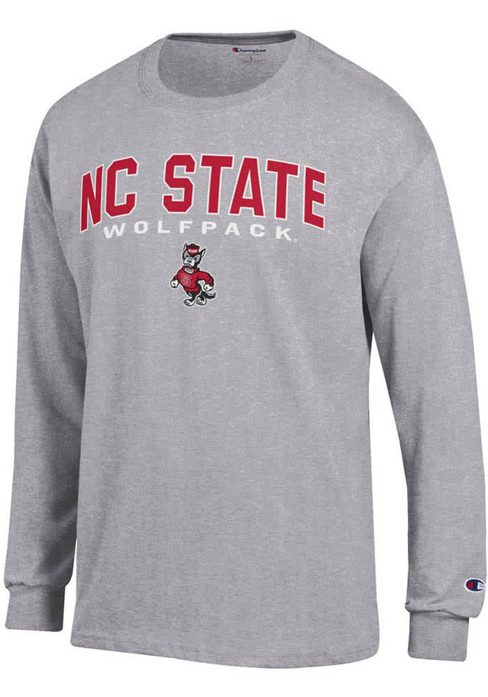 Champion NC State Wolfpack Jersey Long Sleeve T Shirt OXFORD GREY ...