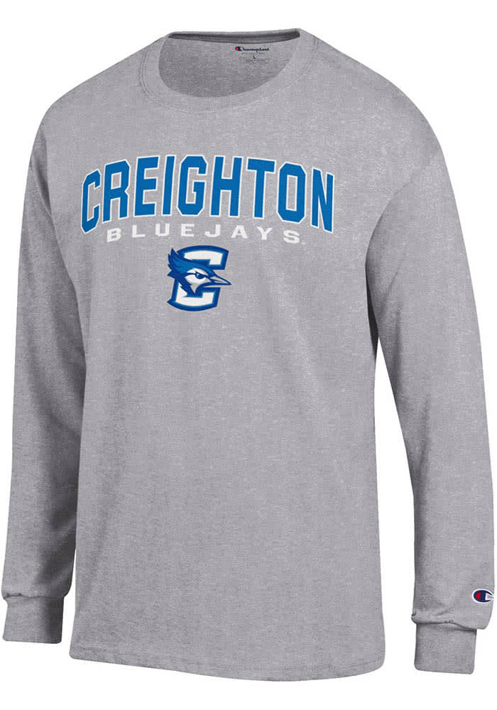Champion Creighton Bluejays Jersey Long Sleeve T Shirt OXFORD GREY ...