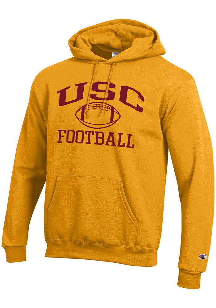 Champion Mens COLLEGE GOLD USC Trojans Football Football Powerblend ...