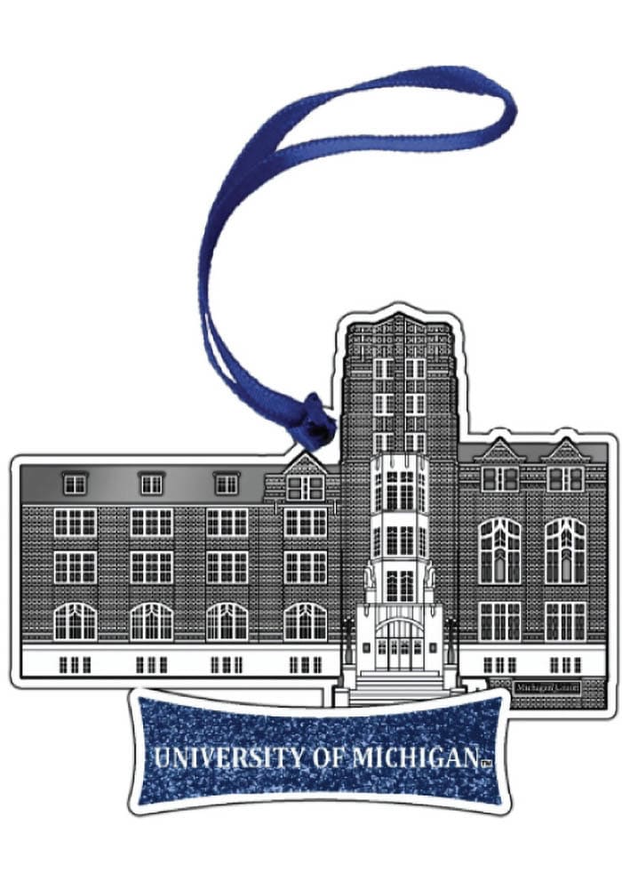 Michigan Wolverines Campus Building Ornament - 24290082