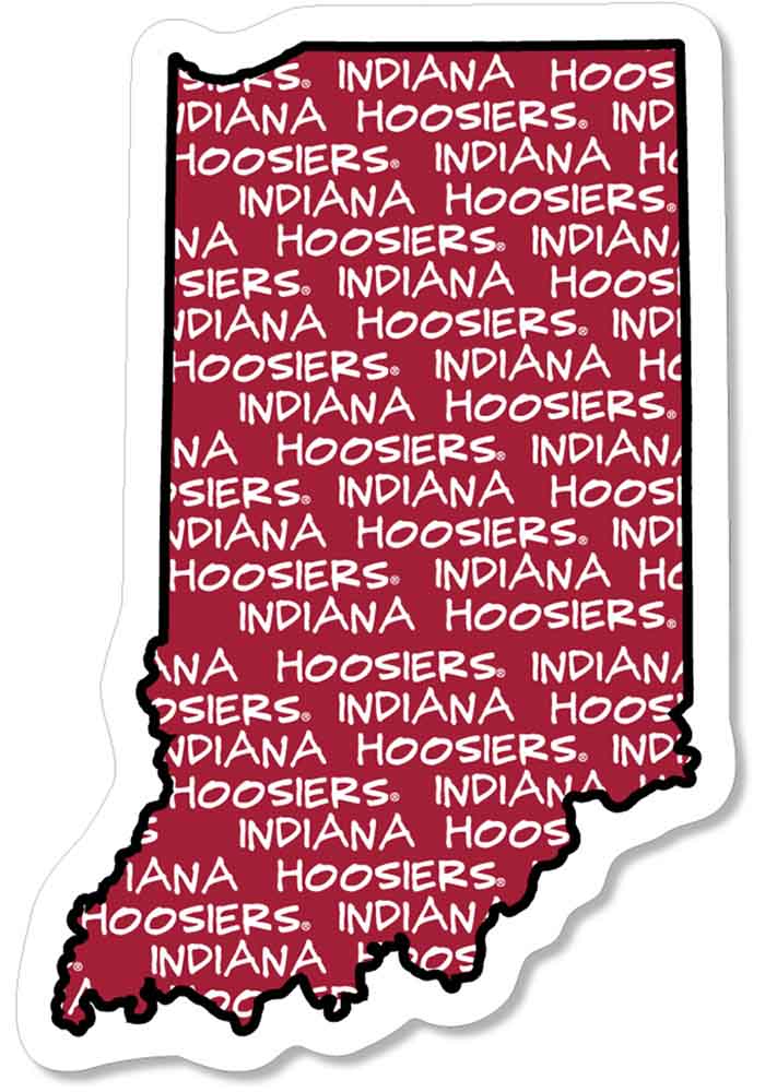 Indiana Hoosiers Souvenir | Indiana Hoosiers Stickers CRIMSON 3.5" Text ...
