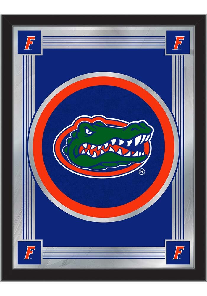 Florida Gators SILVERGREY Logo Hanging Back Bar Mirror - 2454990