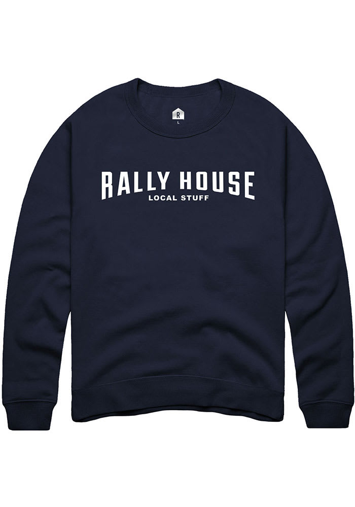 Rally Rally House Mens NAVY Employee Tees Crew Sweatshirt - 24741425