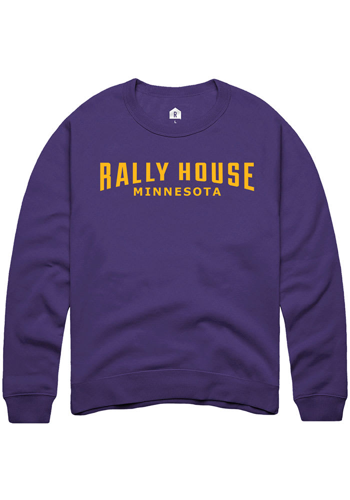 Rally Rally House Mens Employee Tees Crew Sweatshirt - PURPLE