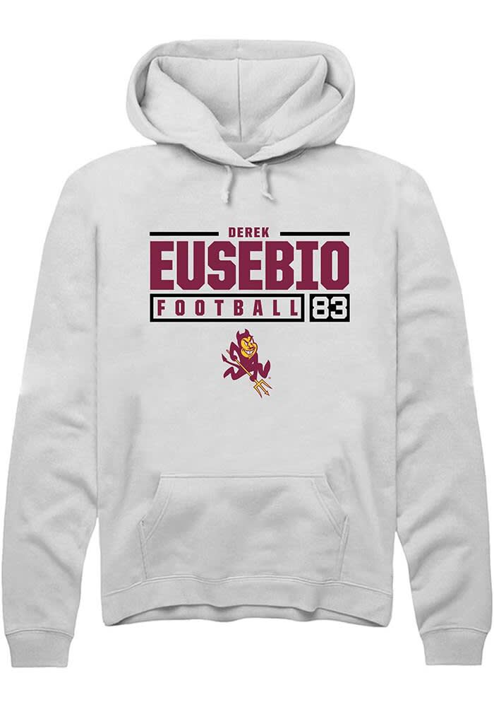 Derek Eusebio Arizona State Sun Devils Mens White NIL Stacked Box ...